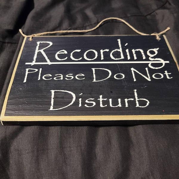 8x6 Recording Please Do Not Disturb Custom Wood Sign Podcast Studio ...