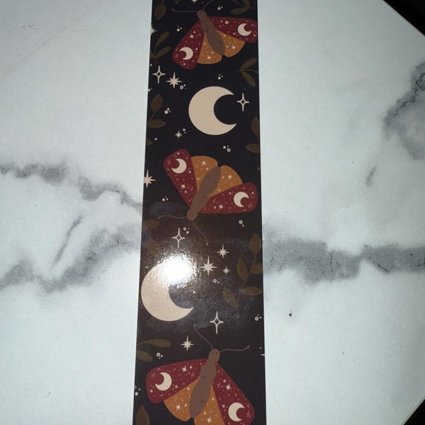 Midnight Moths Bookmark | Bookish Aesthetic | Book Worm Gifts | Reader ...