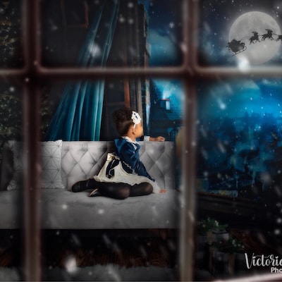 Christmas Snow Window Overlay - Etsy