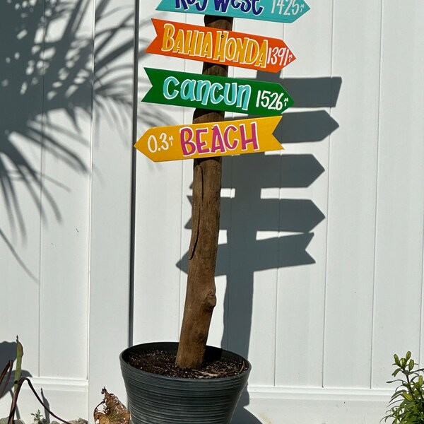 Custom Coastal Directional Signs! Set of 5 Signs - Etsy