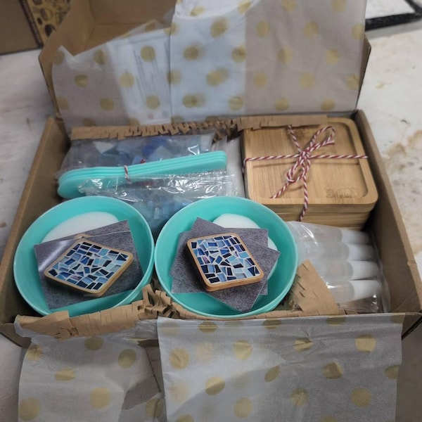 DIY Mosaic Coaster & Tray Kit for Adults | Kids Craft Set, Make Your ...