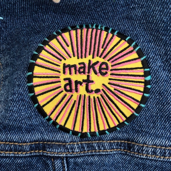Make Art. Embroidered Patch - Etsy