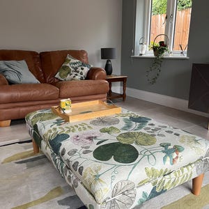Luxury Handmade Upholstered Footstool/coffee Table in Your Own Fabric ...