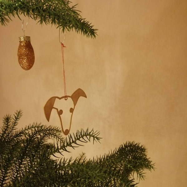 Galgo Christmas Ornament / Wrapped Wire Whippet Figurine / Greyhound ...