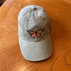 Monarch Butterfly Embroidered Hat, Baseball Cap, Sun Cap, Garden Cap ...