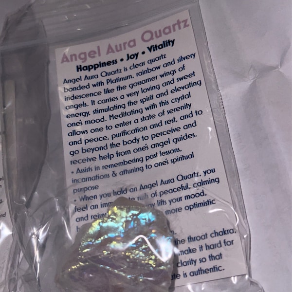 Raw Angel Aura Quartz Crystal 1"-2" - Raw Angel Aura Stone - Rough Aura ...