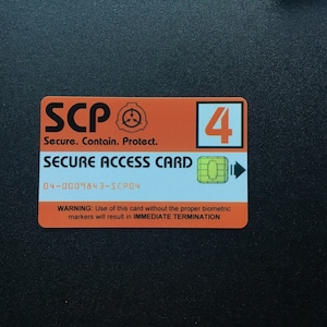 SCP Foundation Secure Access ID Card Updated Design - Etsy
