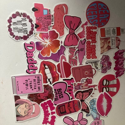 10-50 Pink Themed Stickers - Etsy