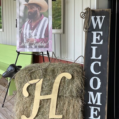 Birthday Photo Welcome Sign, Welcome to the Party Sign, Vintage Dude ...