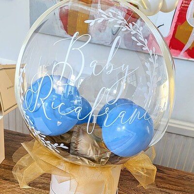 Personalised Hot Air Balloon. EMPTY BOX to Fill Your Own Items/presents ...