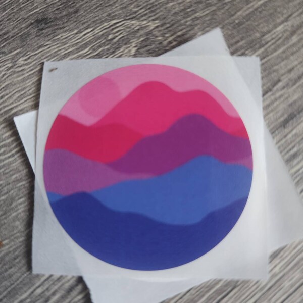Subtle Bi Flag Sticker - Pride Sticker - Mountain Sticker - Laptop ...