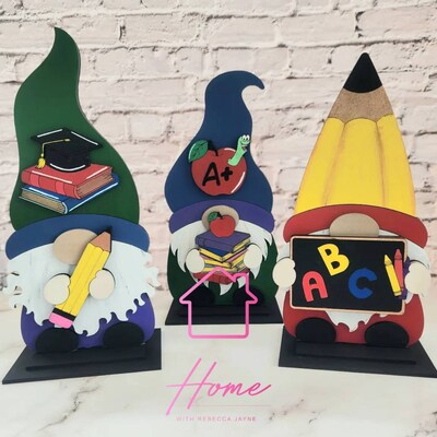 School Teacher Classroom Gnomes Shelf Sitter Glowforge Laser Cut ...
