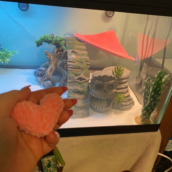Leopard Gecko Hammock, Small Reptile Hanging Hammock Ledge, Crochet ...