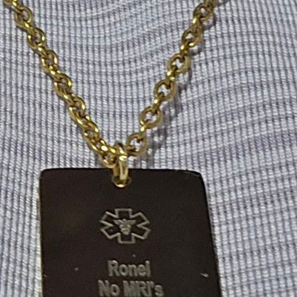 Medical Alert Necklace for Women, Custom Life Saving Laser Engraved ID ...