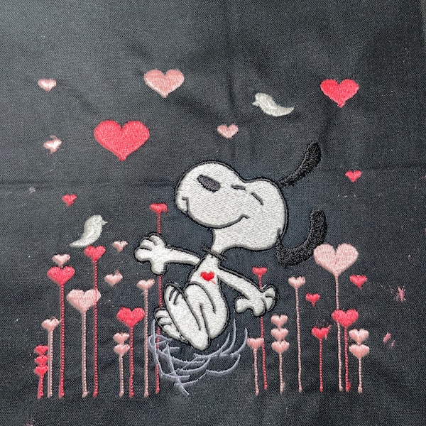 Snoopy Love Embroidery Designs Hearts Pes Machine Pattern Valentine's ...