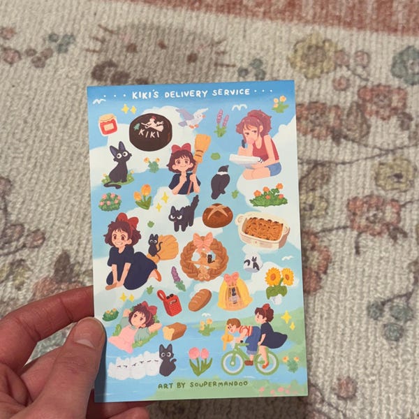 Matte Borderless Ghibli Vinyl Sticker Sheets - Etsy