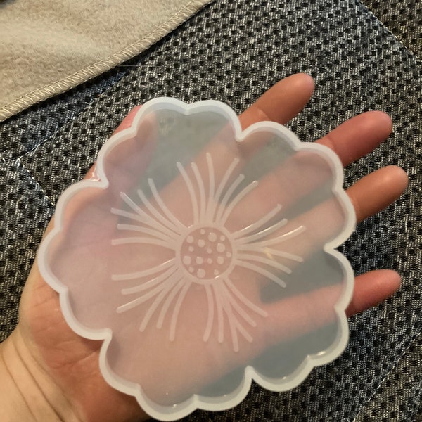 Big Flower Silicone Tray Mold-beautiful Flower Coaster Mold-coaster ...
