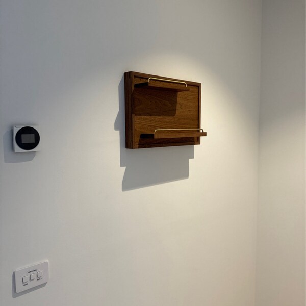 Oak Wood Electricity Meter Box Cover on Hinges, Wooden Switch Box Wall ...