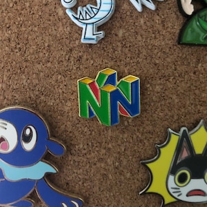 Nintendo 64 Retro Video Games Logo Pin N64 90s Gaming Soft Enamel Pin ...