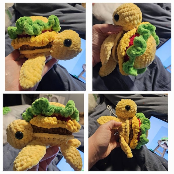 Burger Turtle Crochet Pattern PDF Download Beginner Friendly Amigurumi ...