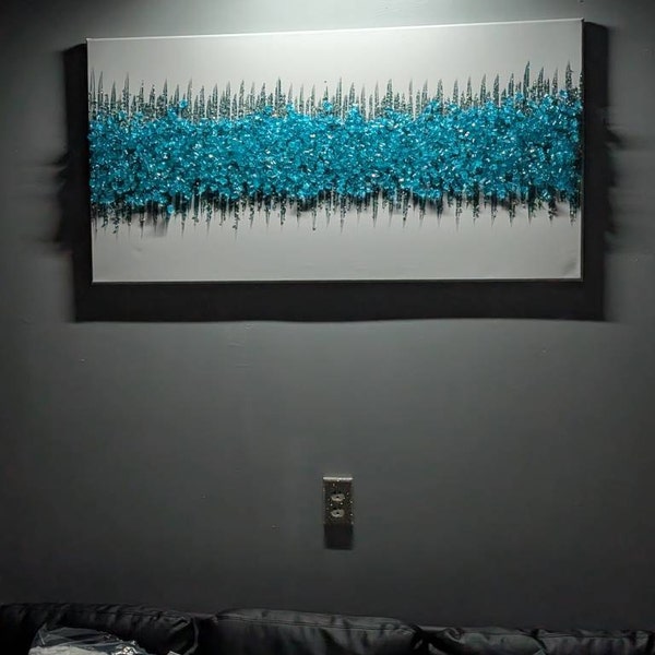 CLASSY ICY GLASS Drip Glass Wall Art, Silver Wall Art, Z Gallery ...