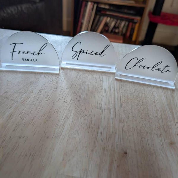 Acrylic Buffet Food Name Sign, Food Table Tent Card, Food Tag, Cute ...