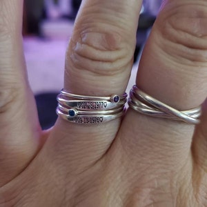 Custom Skinny Name Ring Personalized Stackable Rings in - Etsy