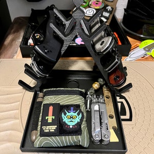 Triangle EDC Knife Rack W/catch Tray for Knife and Item Storage - Etsy