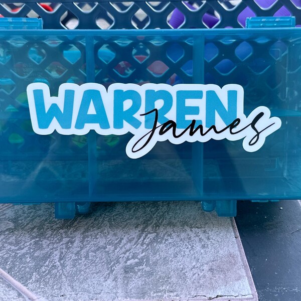 Waterproof Name Decal - Personalized Vinyl Sticker - FULL NAME STICKER ...