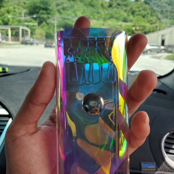 Key Wallet, Clear Vegan Key Pouch, Vinyl Key Holder, Key Organizer, Key ...