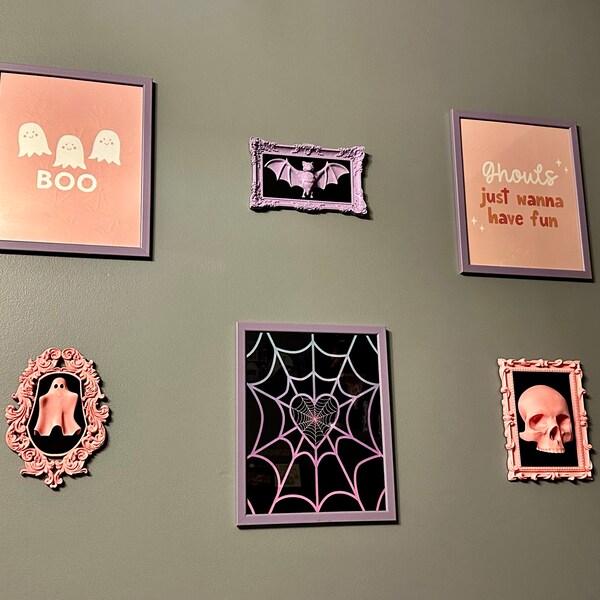 Bat Frame Wall Art • Gothic Home Decor • 3D Printed - Etsy