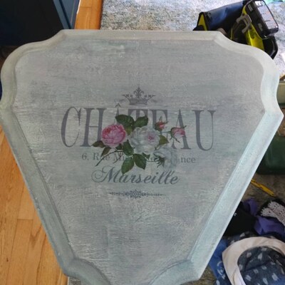 Vintage Image French Paris Chateau Sign Shabby Roses Transfers ...