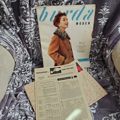 Burda Moden 11/ 1991 Instructions, Cutting Sheet, Fashion Magazine, Fashion Magazine, Sewing ...