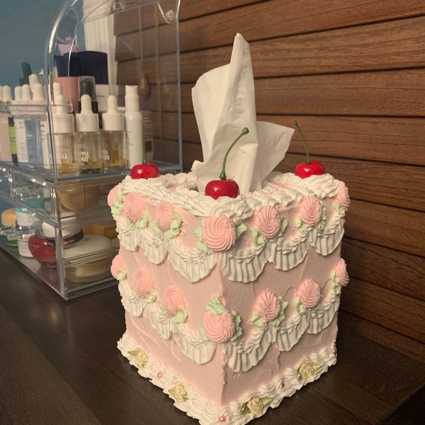 Vintage Pink Fake Cake Tissue Box Holders - Etsy