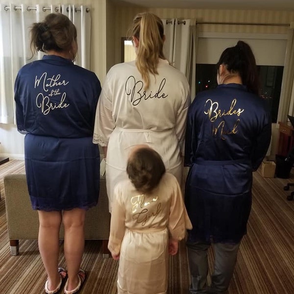 Rose Gold Bridesmaid Robes Champagne Bridesmaid Robes Personalized ...