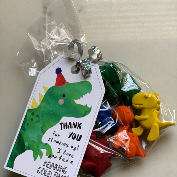 Dinosaur Thank You Tags | Birthday Party Gift Tags | Dino Birthday | T ...