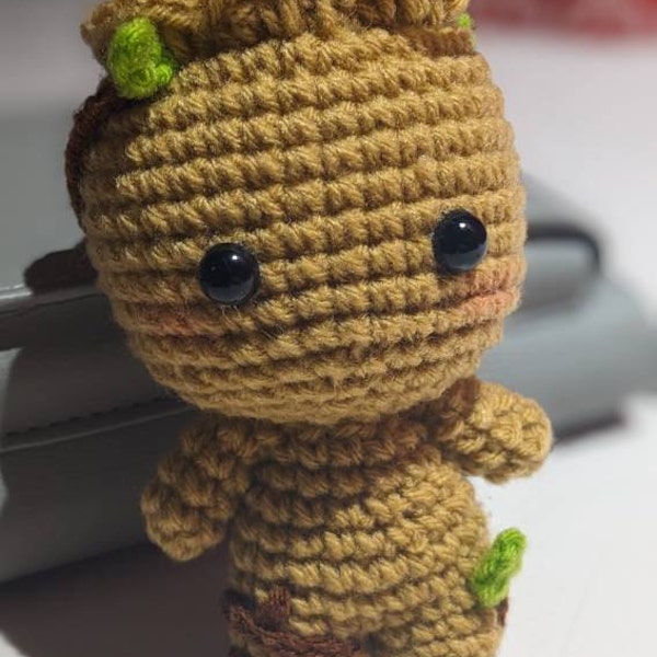 Baby Groot Key Ring Crochet, Groot Amigurumi, Crochet Monster, Handmade ...