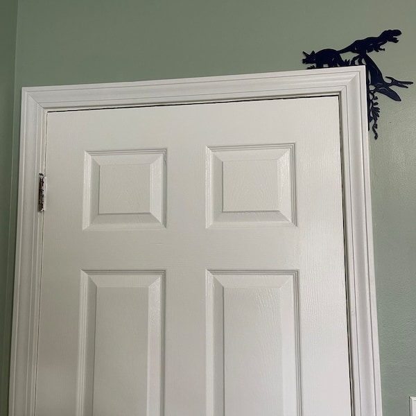 Dinosaur Door or Window Trim, Dinosaur Wood Frame Sitter, Dinosaur Wall ...