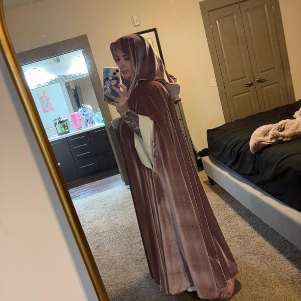 Tan WOOL Cloak - Accessible Hands - Custom Length - Etsy