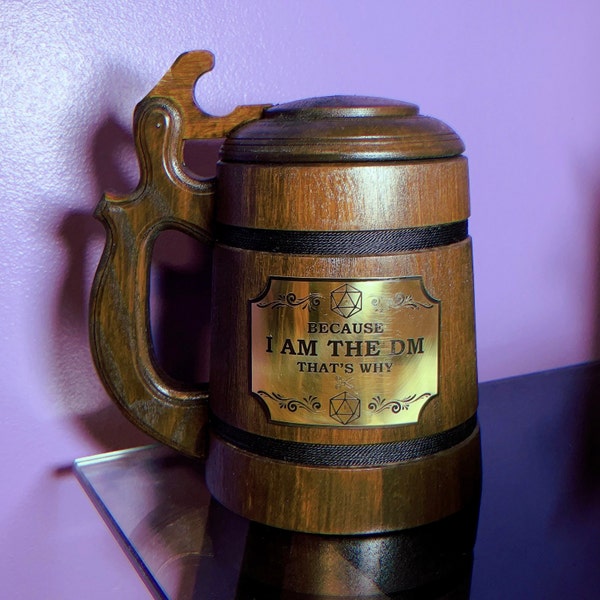 Dungeon Master Personalized Mug With Lid, Dungeons and Dragons, Because ...