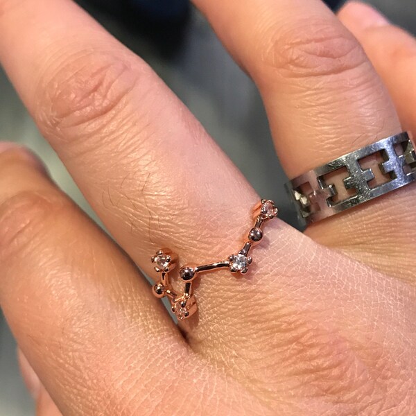 Zodiac Ring Sterling Silver, Scorpio Ring Celestial Jewelry ...
