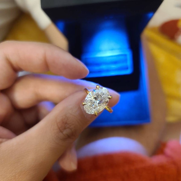 8 Ct Radiant Cut F/VS1 Lab Grown Diamond Engagement Ring 14k White Gold ...