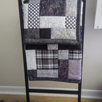 Tartan Plaid Check Patchwork Quilt. Queen Size Abstract Throw. Pastel ...