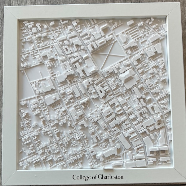 3D College Campus Map | Personalized College Graduation Gift | Any ...