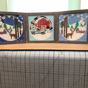 Winter Scene Shadow Box Svg, Shadow Box Svg, Christmas Shadow Box Svg ...