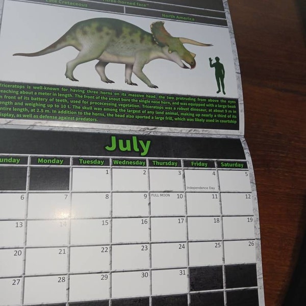2025 Dinosaur Wall Calendar - Etsy