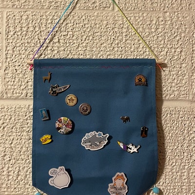 Pin Banner / Unique Pin Pennant/ Handmade Blank Canvas Banner - Etsy