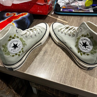 Custom Converse Embroidered Shoes Converse Chuck Taylor 1970s ...