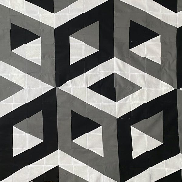 Digital PDF Quilt Block Pattern|3d Illusion Quilt Block Pattern (1)|3D ...