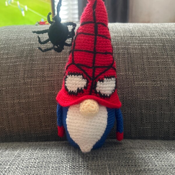 Gnome Spider, Crochet Gnome Amigurumi Pattern, Hero Gnome, Crochet PDF ...